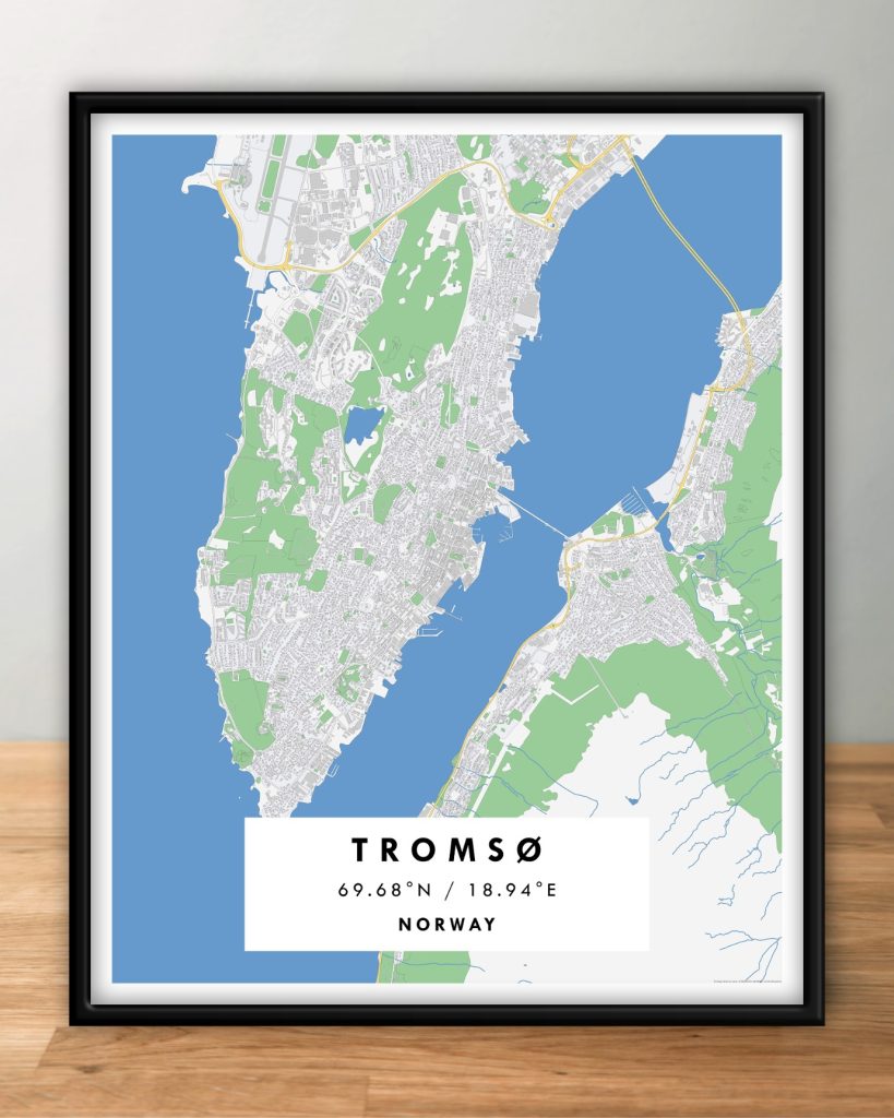 TROMSØ City Digital Map Poster – Geographical | Maps & More