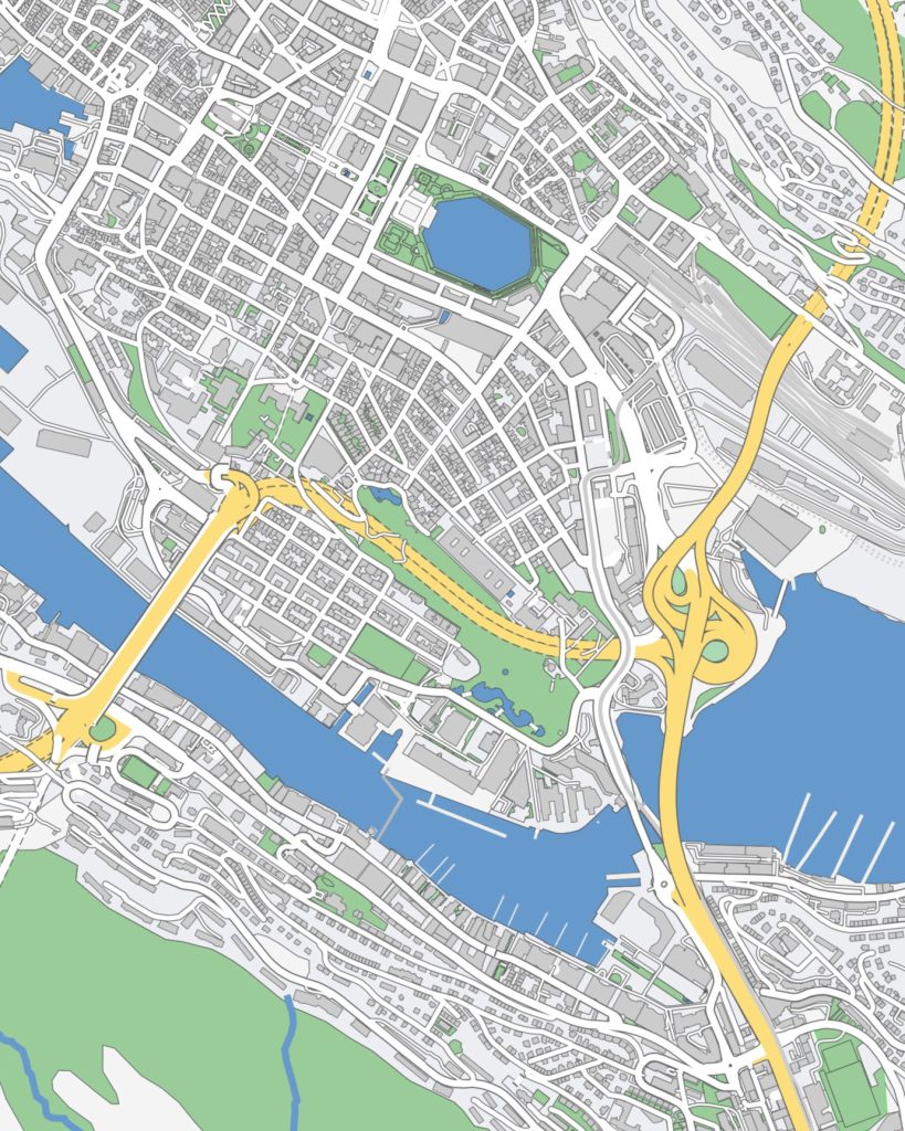 BERGEN City Digital Map Poster – Geographical | Maps & More