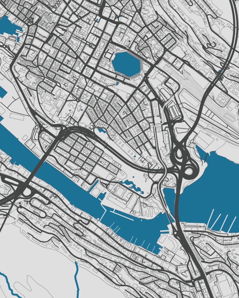 BERGEN City Digital Map Poster – Special | Maps & More