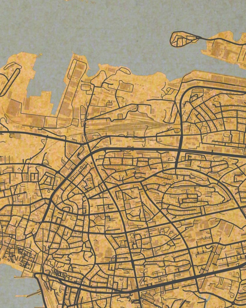 SPLIT City Digital Map Poster – Retro | Maps & More