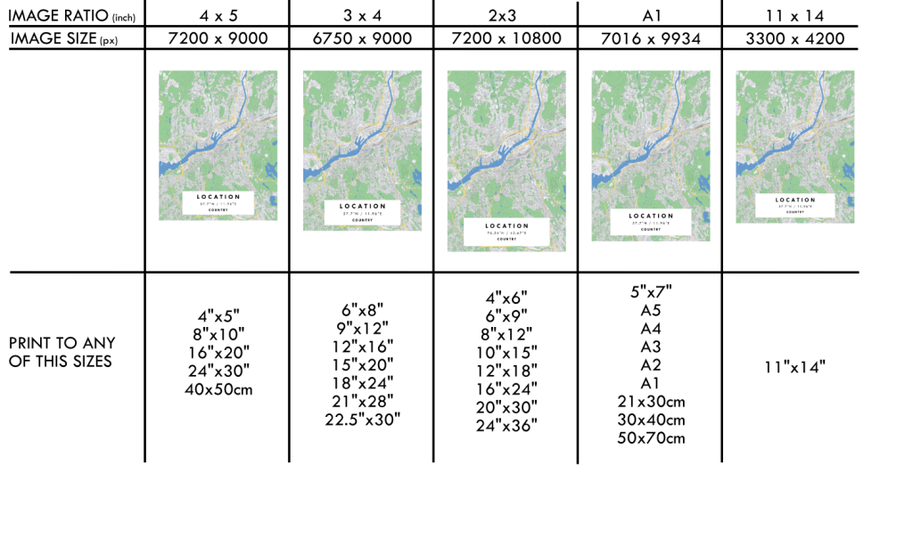 OSLO City Digital Map Poster – Geographical | Maps & More